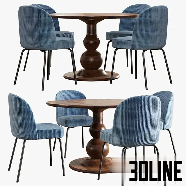 Be Pure Home Blanco Table Vogue Chair (3dline.net) - 3D Models ...